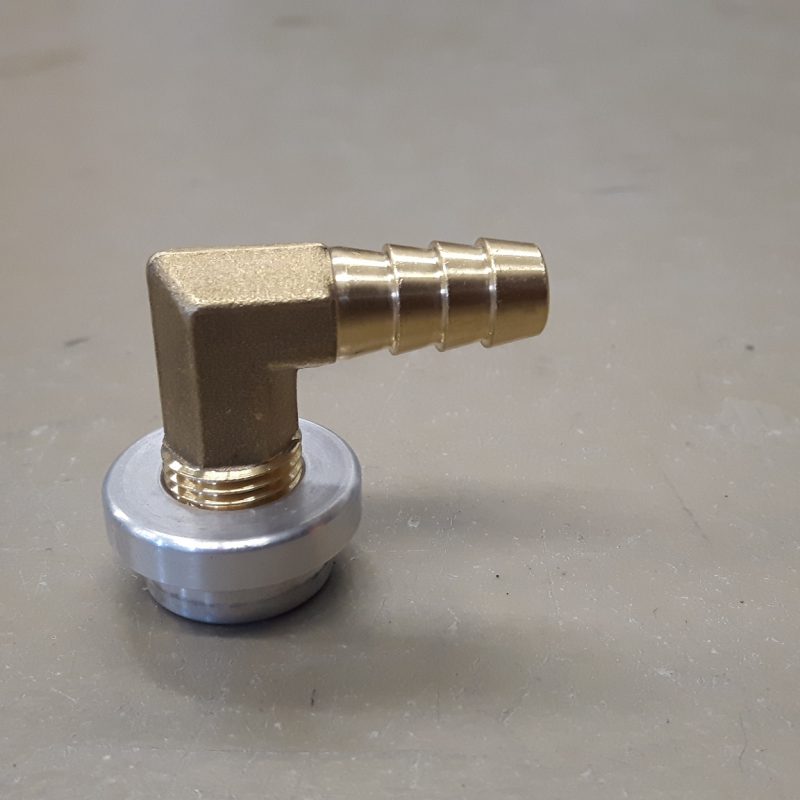 Messing haakse slangpilaar + aluminium lassok 1/4'bsp - Performance ...