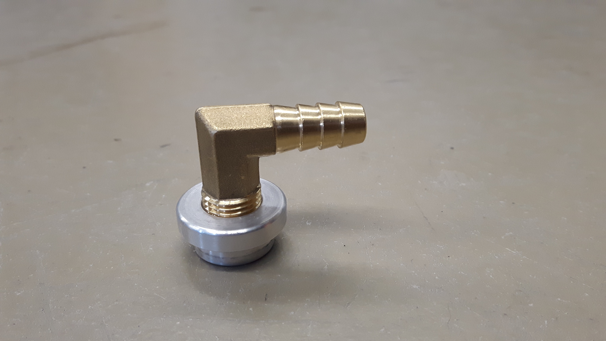 Messing haakse slangpilaar + aluminium lassok 1/4'bsp - Performance ...